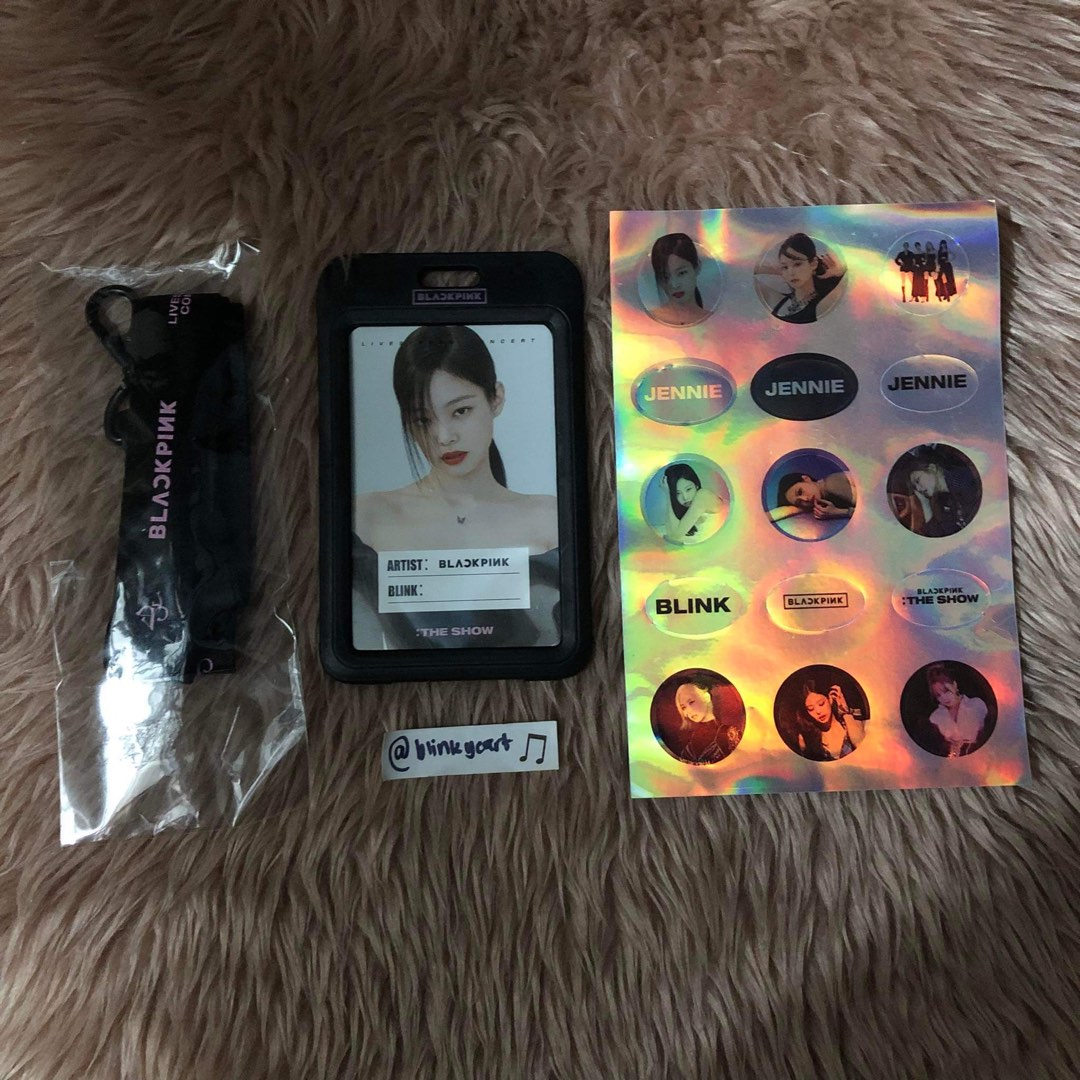 Blackpink The Show Welcome Kit Jennie ID Case & Lanyard and Jennie ...