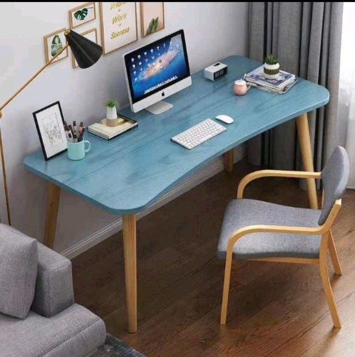 BLUE WOODEN STUDY TABLE, Furniture & Home Living, Furniture, Tables ...