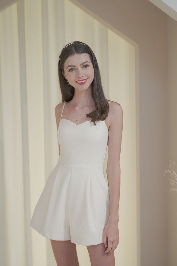 BNWT Mikayla Katelyn V3 Romper in Ivory, Women's Fashion, Dresses ...