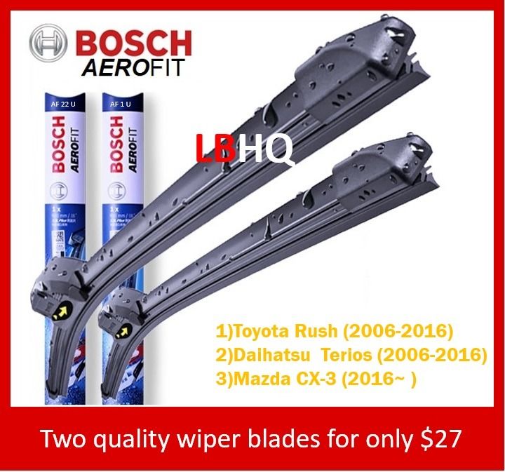 Bosch Aerofit Car Wiper for Toyota Rush / Daihatsu Terios / Mazda CX-3 ...