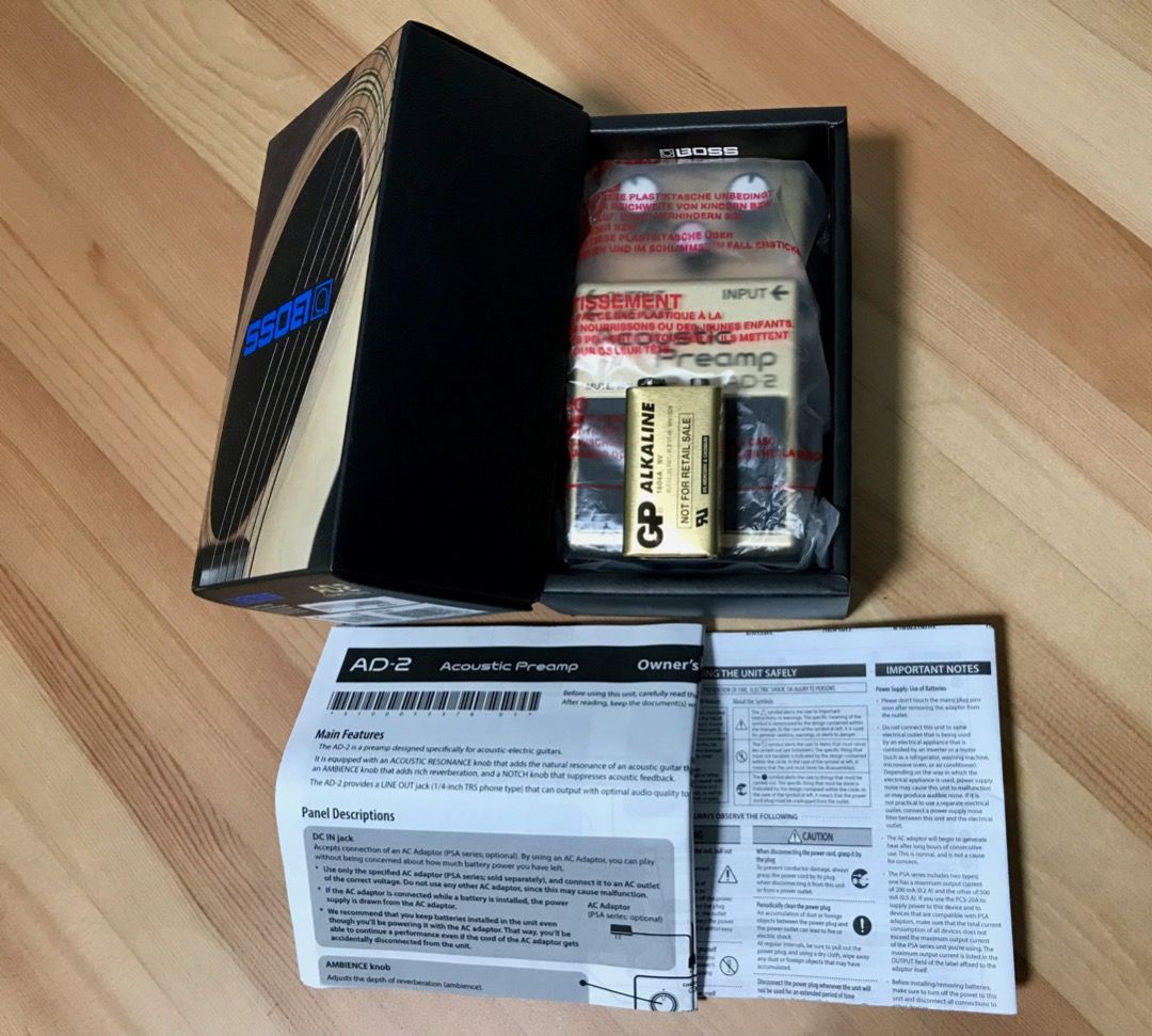 BOSS AD-2 Acoustic Preamp Guitar Effects Pedal Brand New, Hobbies ...