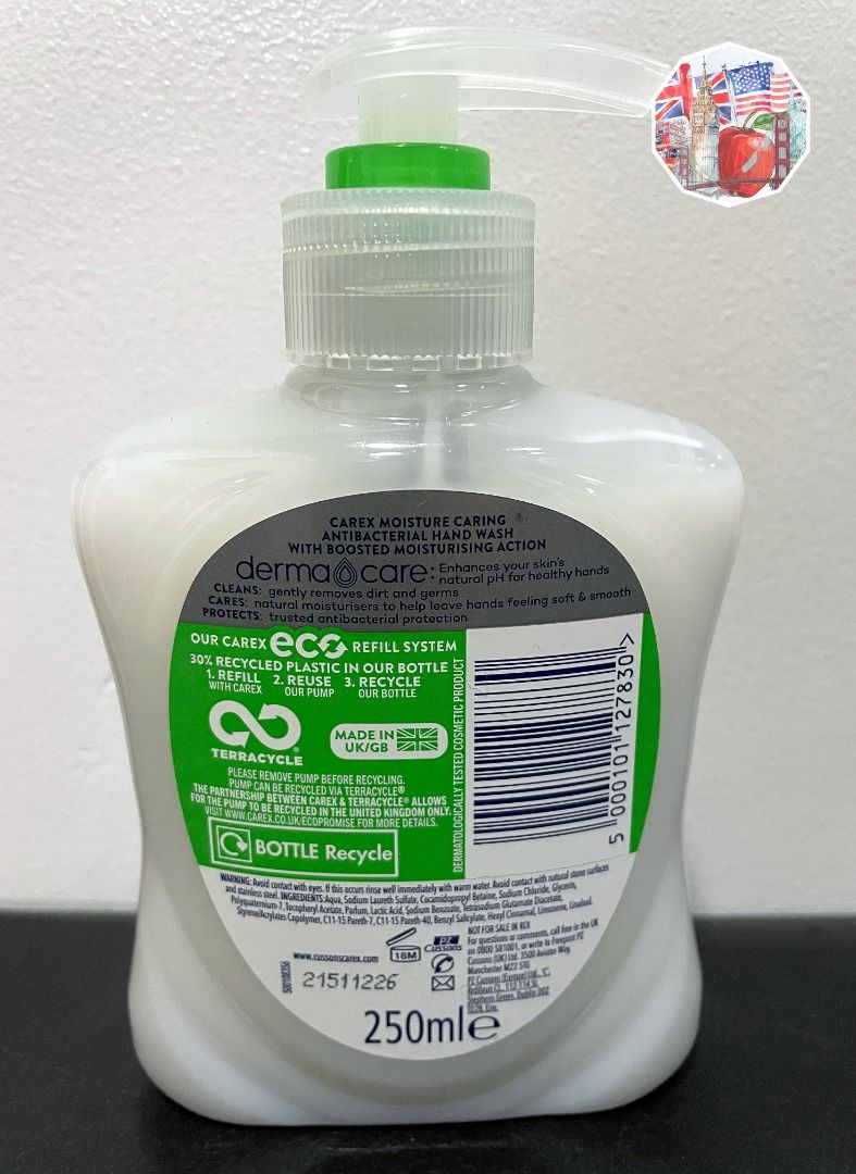 Carex Moisture Hand Wash 250mL, Beauty & Personal Care, Hands & Nails ...