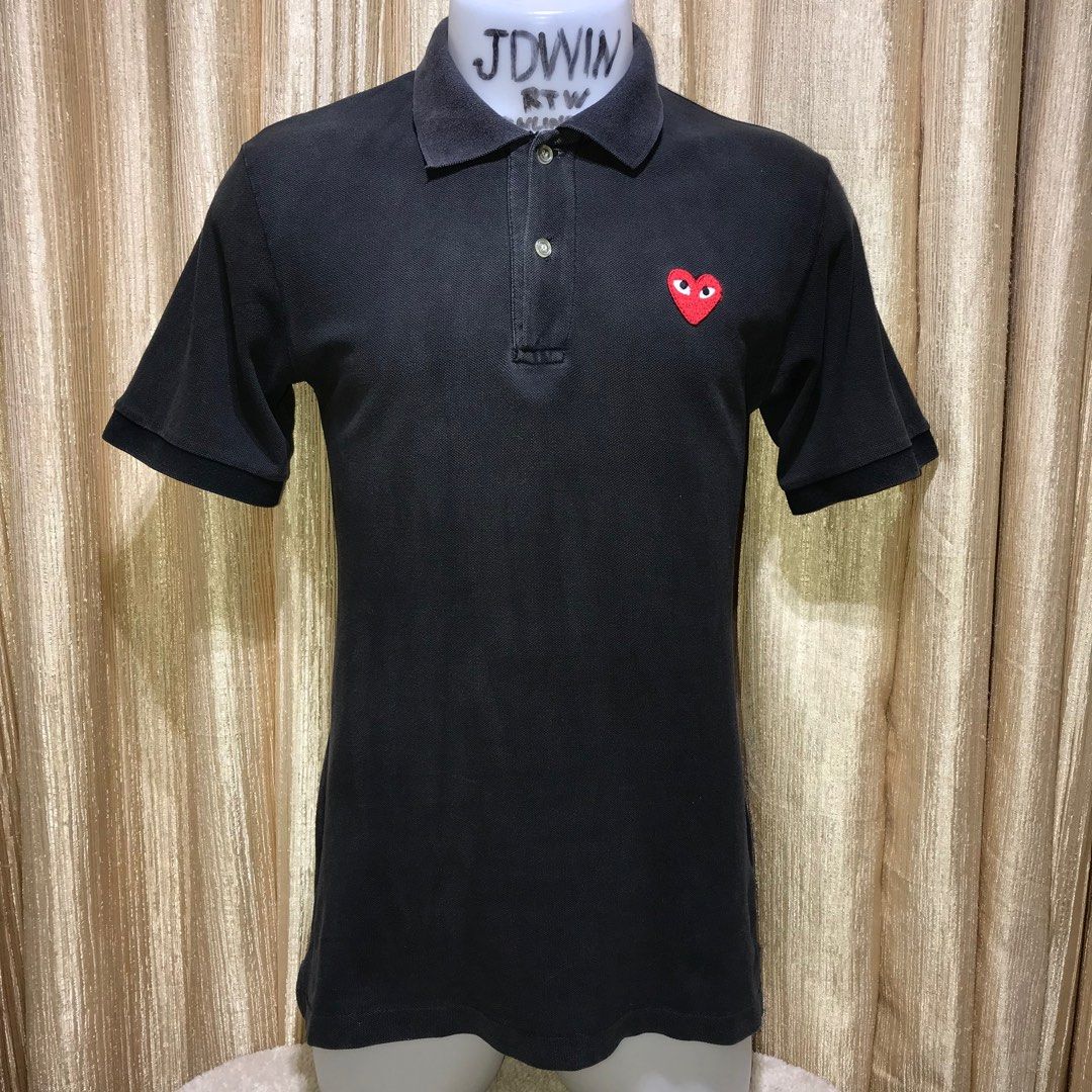 CDG PLAY COMME DES GARCONS POLO SHIRT (Please view all photos and read ...