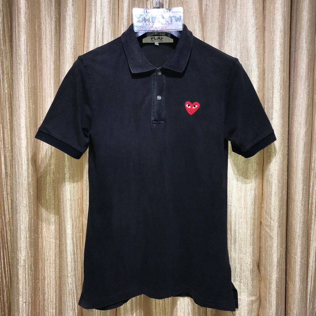 CDG PLAY COMME DES GARCONS POLO SHIRT (Please view all photos and read ...