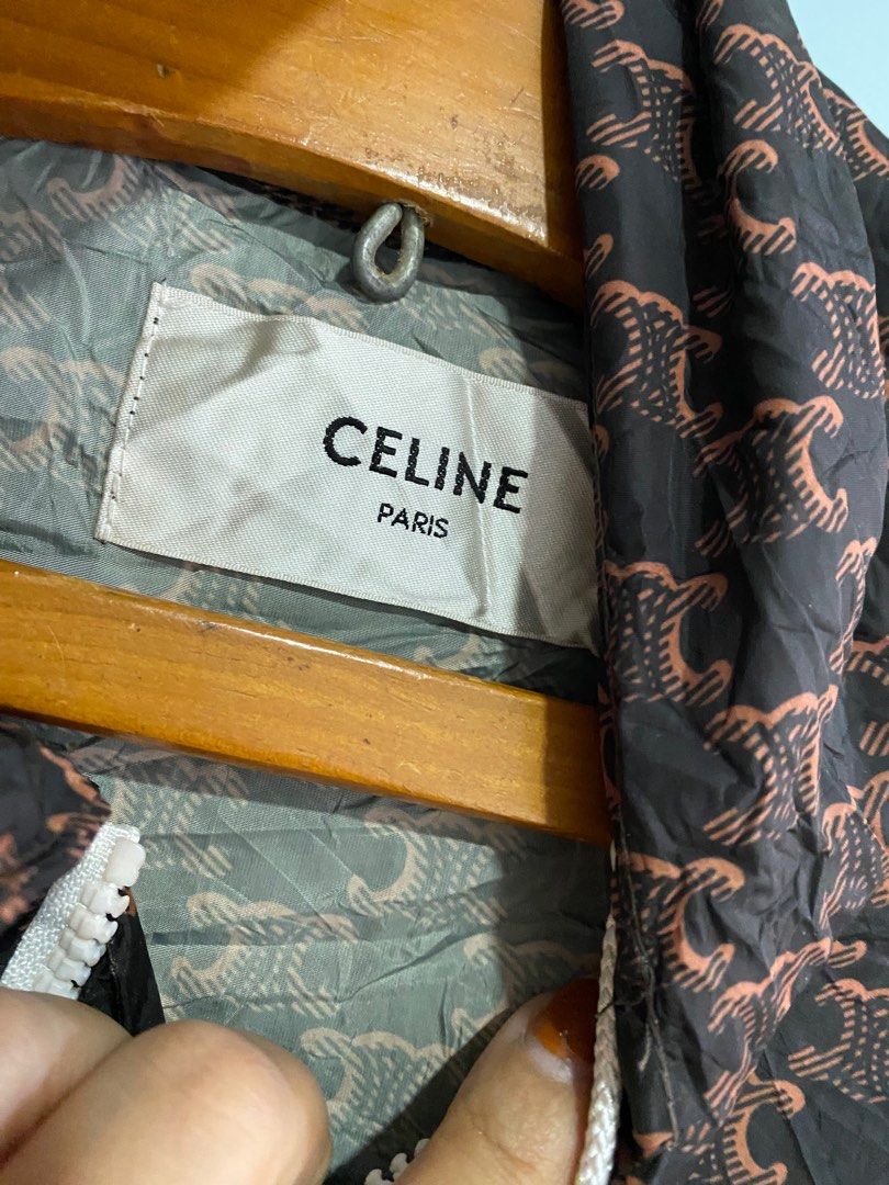 Celine monogram nylon packable hoodie, Men's Fashion, Coats, Jackets and Outerwear on Carousell
