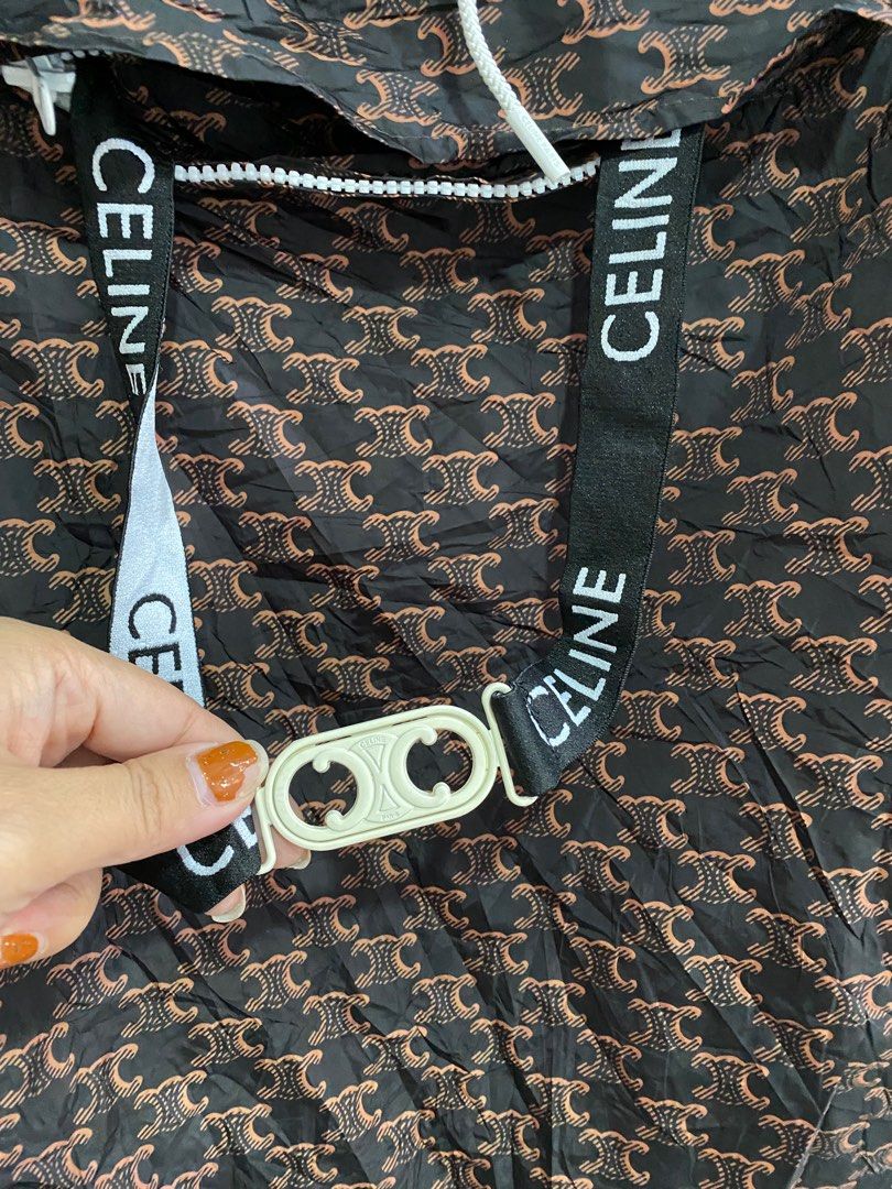Celine monogram nylon packable hoodie, Men's Fashion, Coats, Jackets and Outerwear on Carousell
