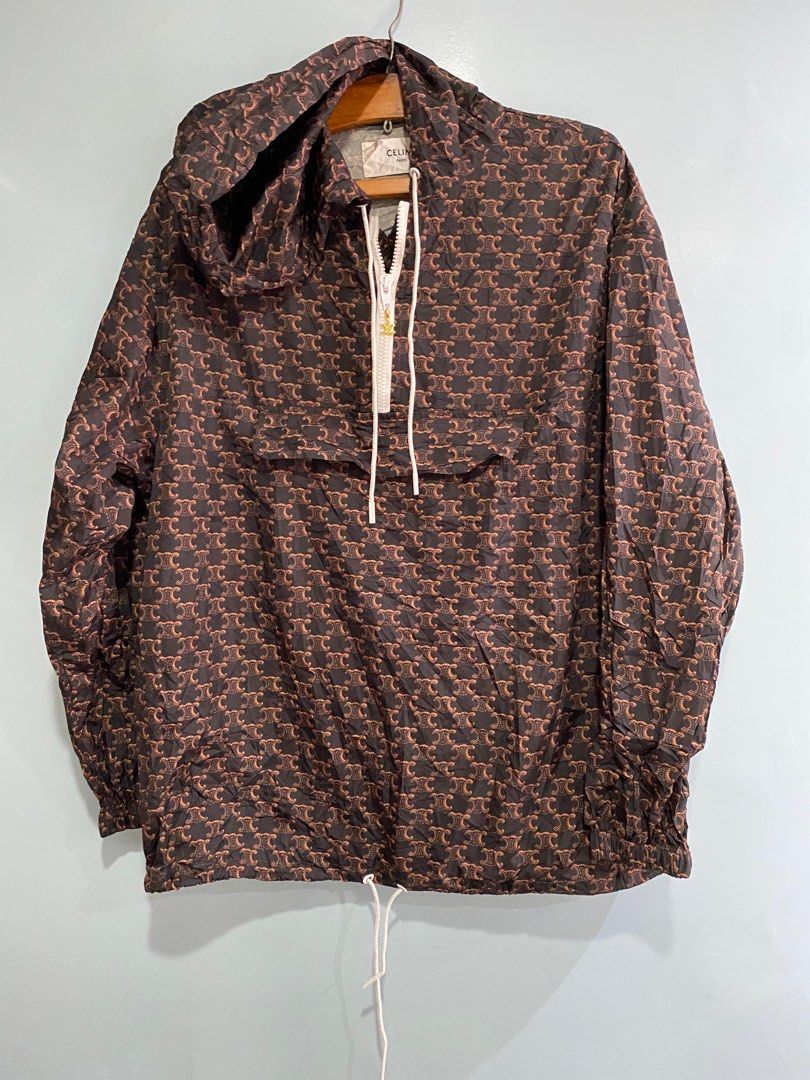 Celine monogram nylon packable hoodie, Men's Fashion, Coats, Jackets and Outerwear on Carousell