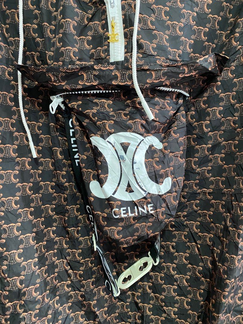 Celine monogram nylon packable hoodie, Men's Fashion, Coats, Jackets and Outerwear on Carousell