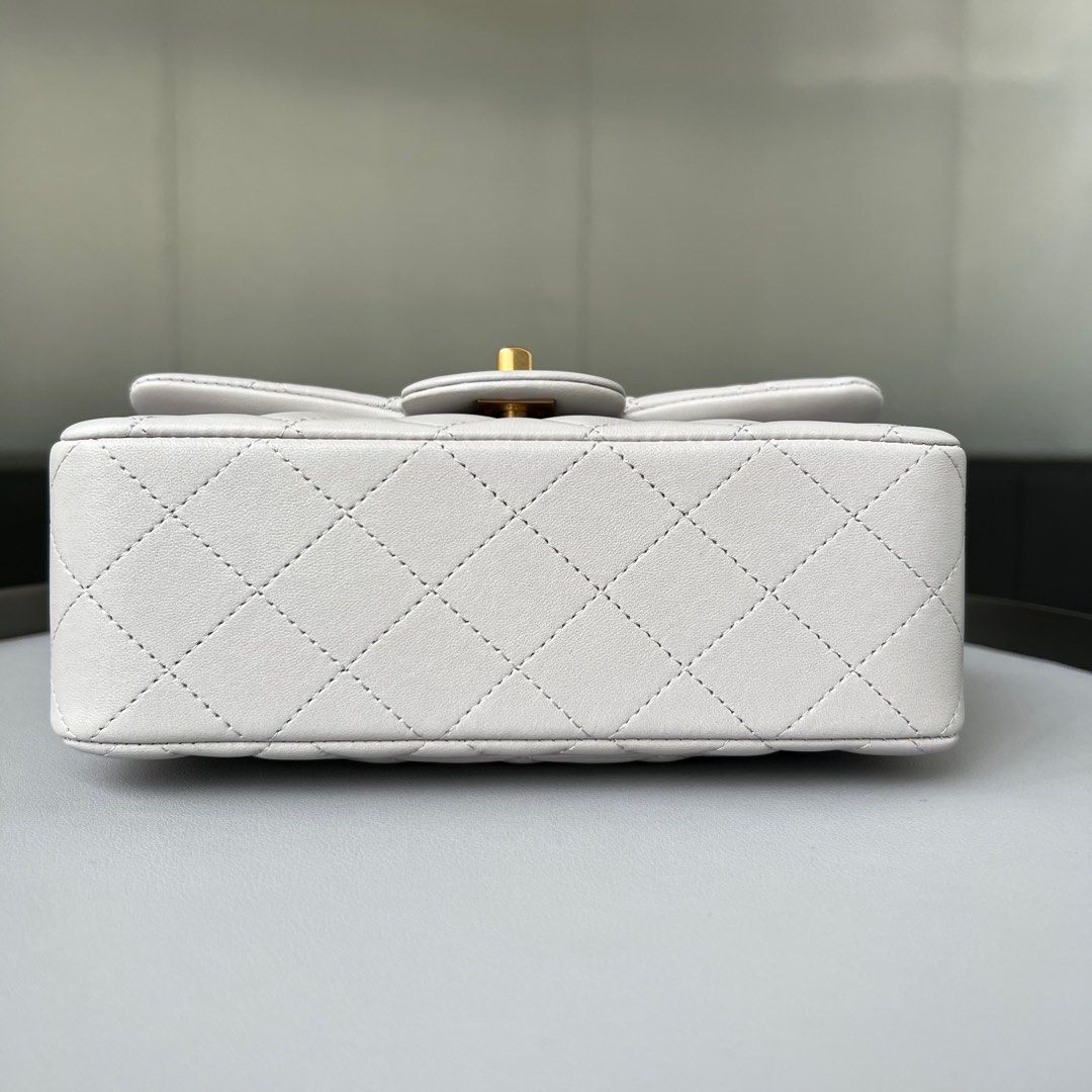 Chanel Mini Rectangular Top Handle Grey / Ghw, Luxury, Bags & Wallets ...