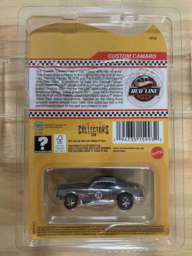 [CHASE] Hot Wheels RLC Custom Camaro Holo Card, Hobbies & Toys, Toys ...