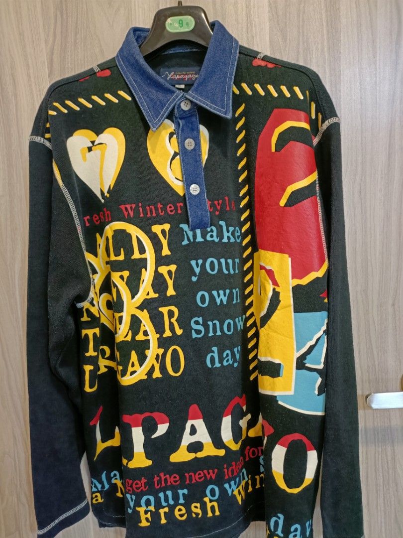 Colourful Long Sleeve Polo Shirt, Men's Fashion, Tops & Sets, Tshirts ...