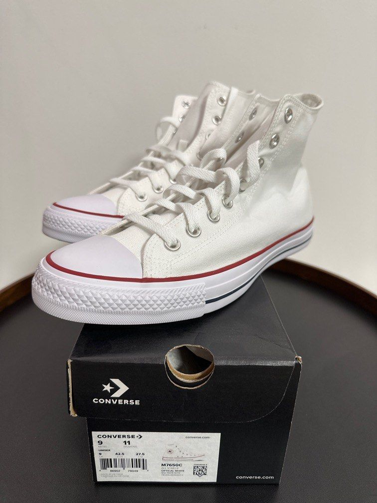 Converse All Star Hi White, Men's Fashion, Footwear, Sneakers on Carousell
