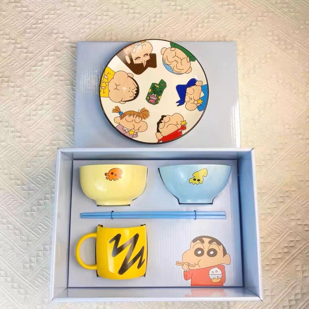crayon shin-chan ceramic tablewear set, Furniture & Home Living ...