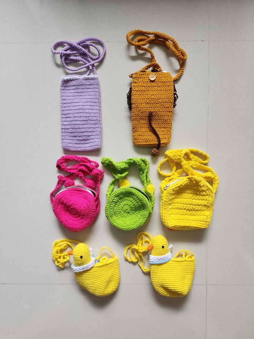 Crochet - Handphone Sling Bags & Card Pouches, Hobbies & Toys ...