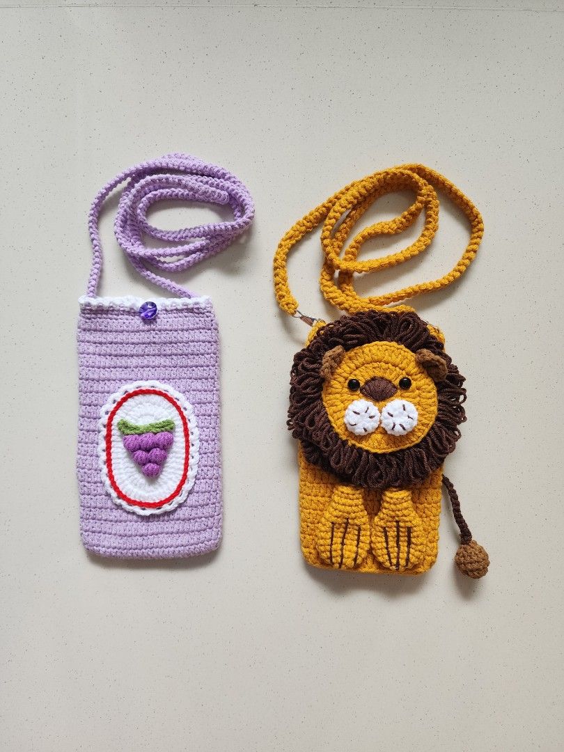 Crochet - Handphone Sling Bags & Card Pouches, Hobbies & Toys ...