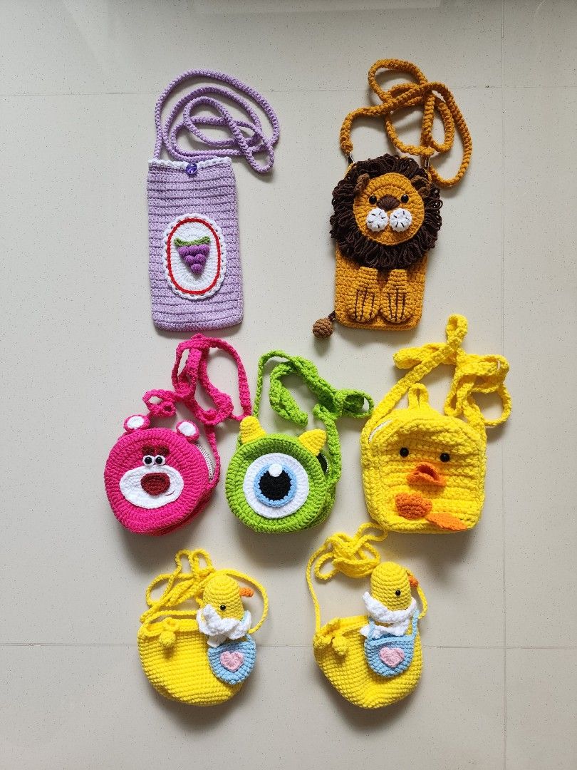 Crochet - Handphone Sling Bags & Card Pouches, Hobbies & Toys ...