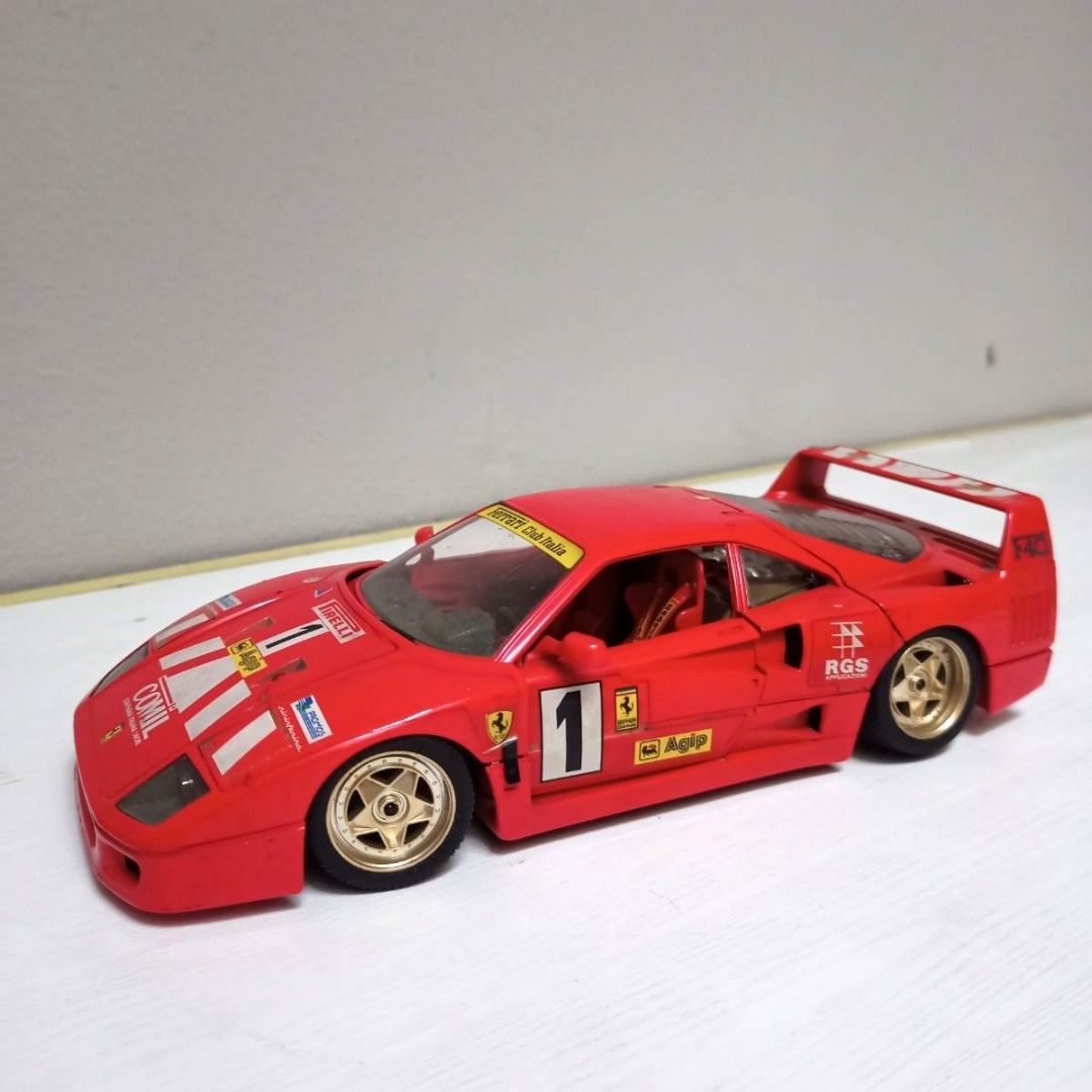 Diecast Ferrari F40 Bburago made in Italy, Toys & Collectibles, Mainan ...