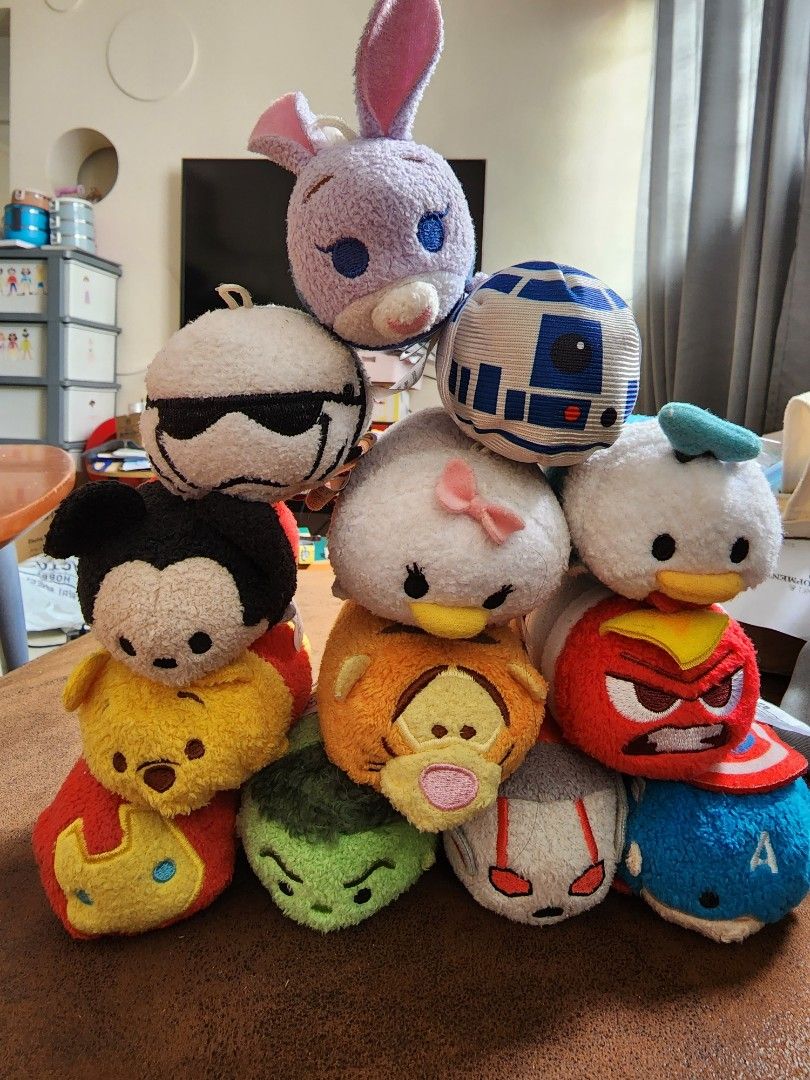 Disney Tsum Tsum bag + plushies, Hobbies & Toys, Toys & Games on Carousell