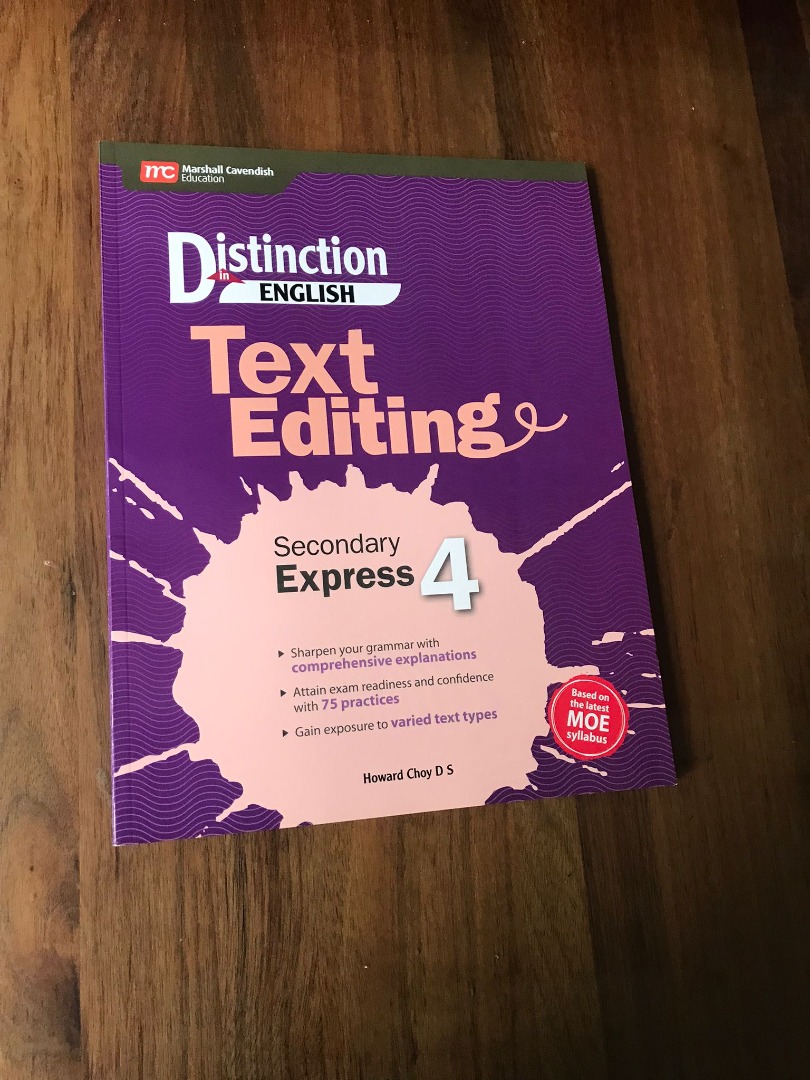 Distinction in English Text Editing Secondary 4 Express, Hobbies & Toys ...