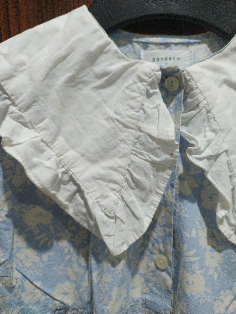 Dress vintage kerah collar lebar ala korea lengan balon anak, Bayi ...