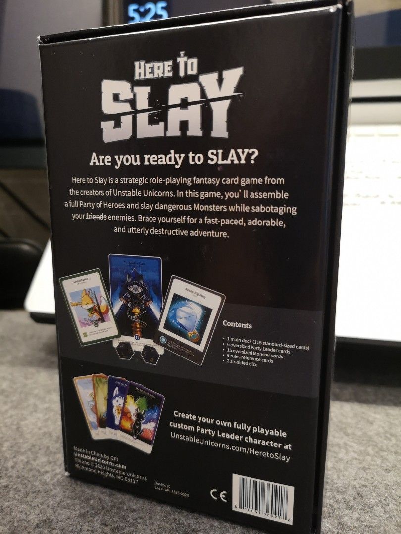 (English) Here to Slay - Party Board Game, 興趣及遊戲, 玩具 & 遊戲類 - Carousell