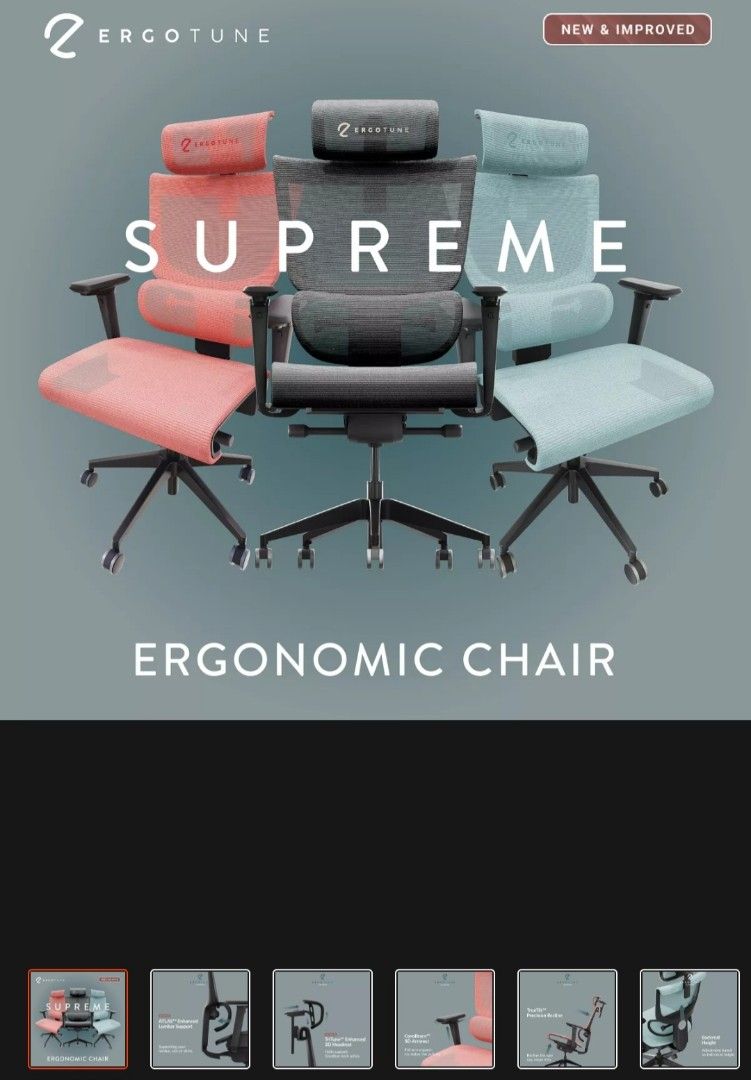 Ergotune Supreme, Furniture & Home Living, Furniture, Chairs on Carousell
