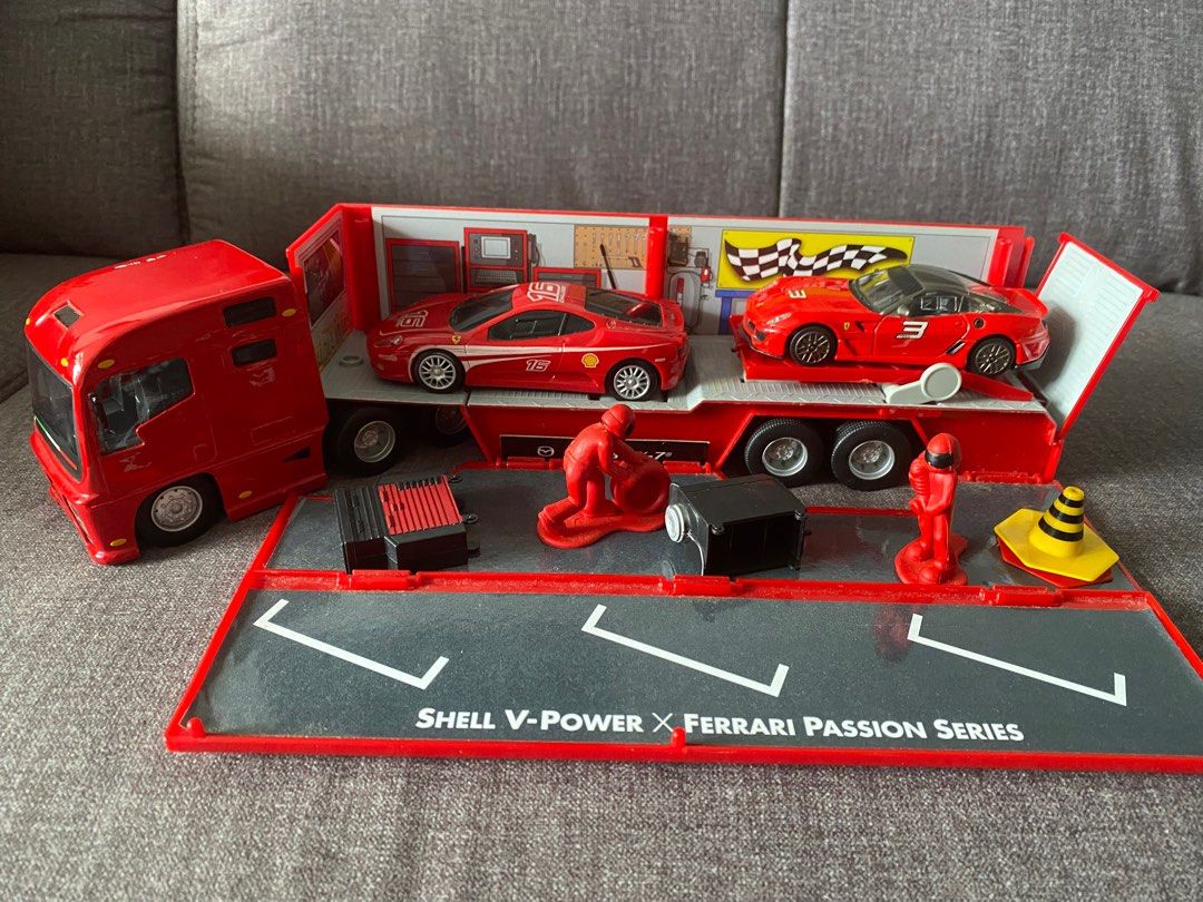 Ferrari Shell truck with 2x car’s display, Hobbies & Toys, Toys & Games ...
