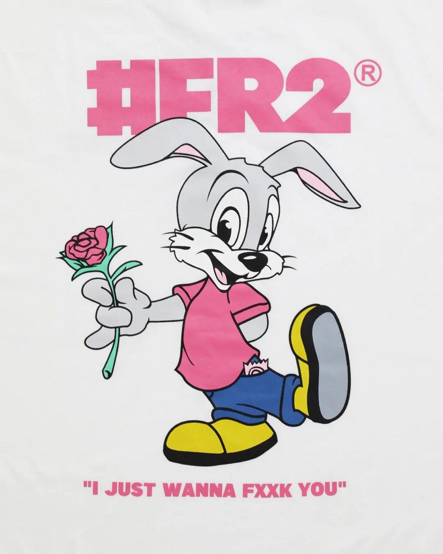FR2 ROSE RABBIT TEE, Men's Fashion, Tops & Sets, Tshirts & Polo Shirts ...