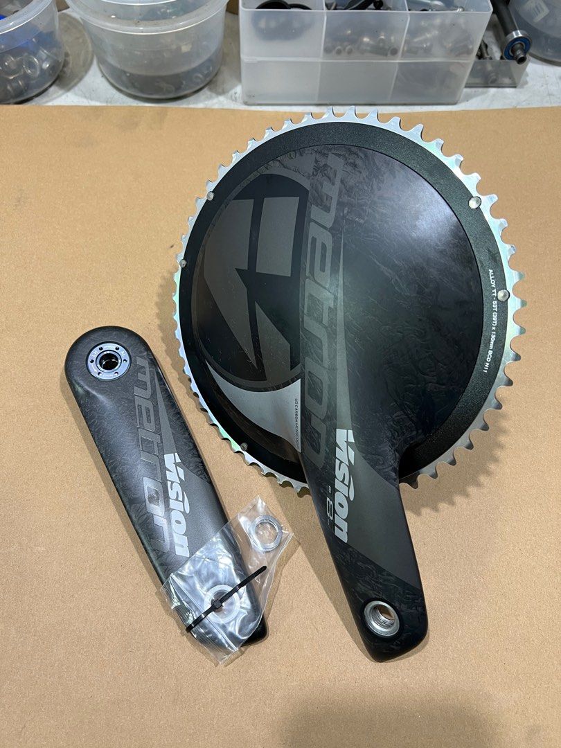 FSA Vision Metron Carbon Crankset - With 53t Outer Chainring, Sports ...