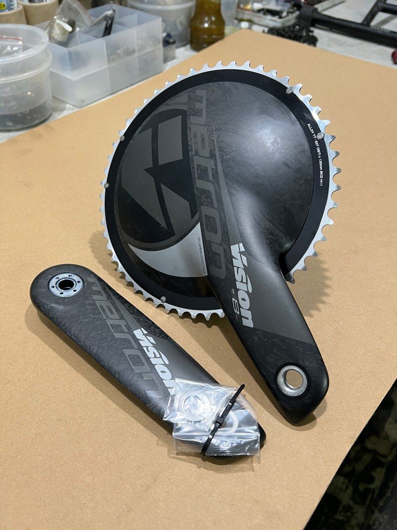 FSA Vision Metron Carbon Crankset - With 53t Outer Chainring, Sports ...