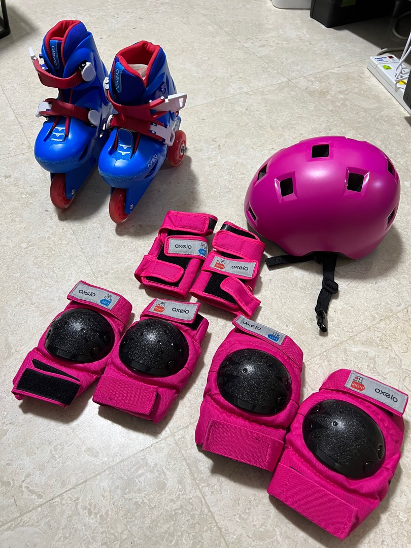 Full set of beginner roller skate for kids, Sports Equipment, Sports ...