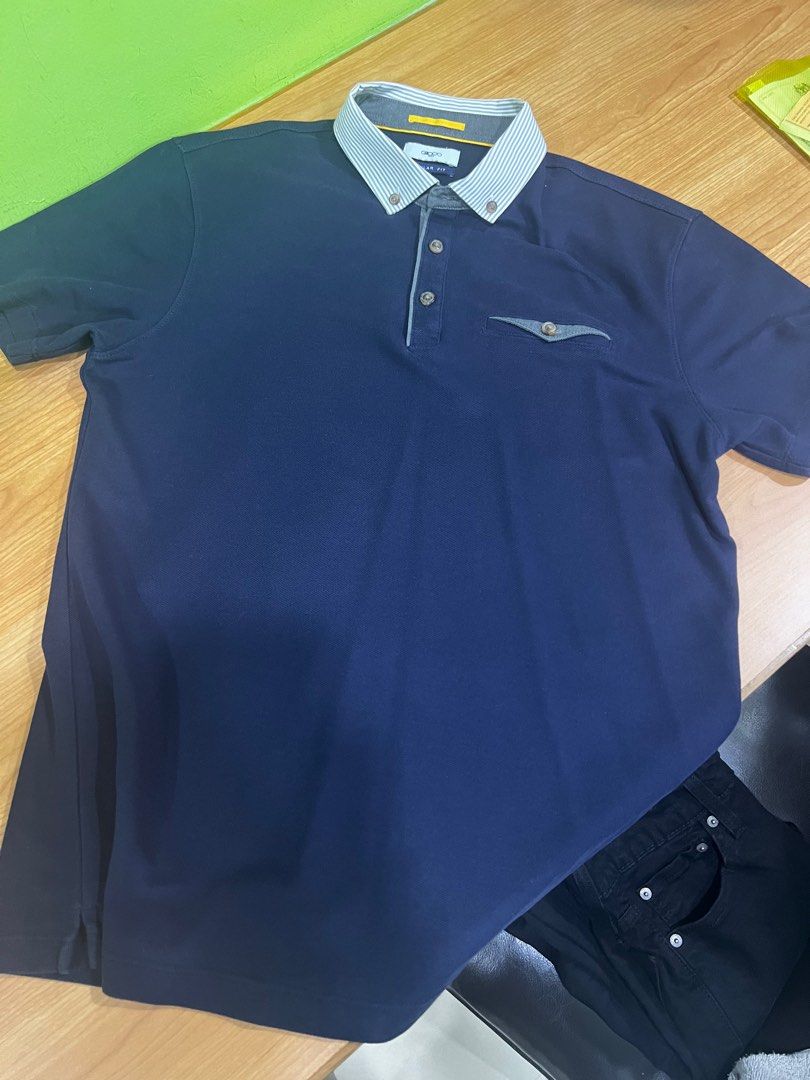 G2000 Navy Blue Polo Collar T shirt, Men's Fashion, Tops & Sets ...