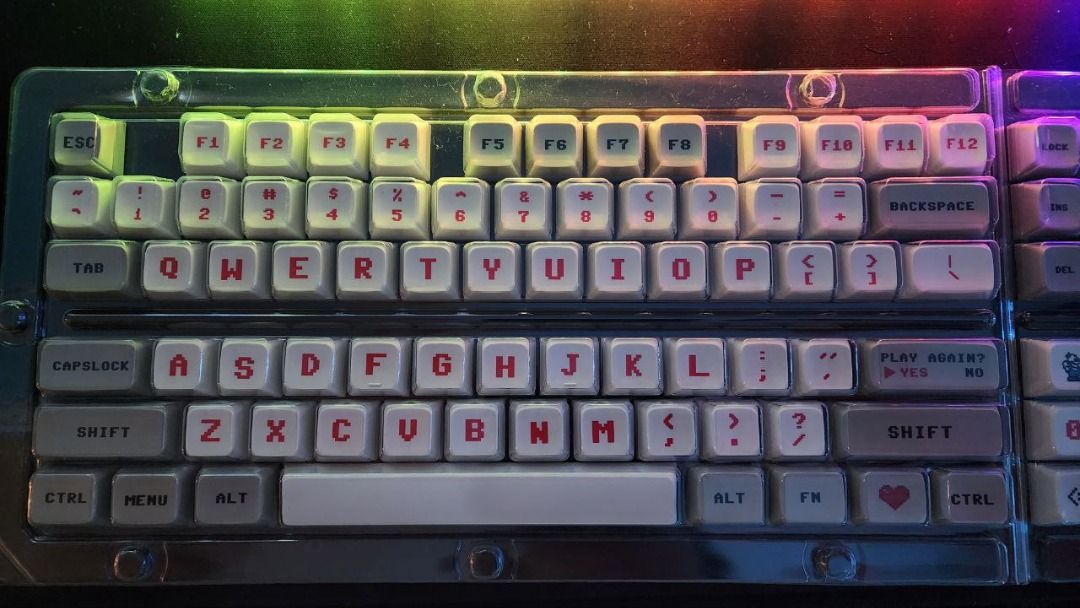 Gamakay Wormier k87 Keyboard + Retro Game Keycap Set, Computers & Tech ...
