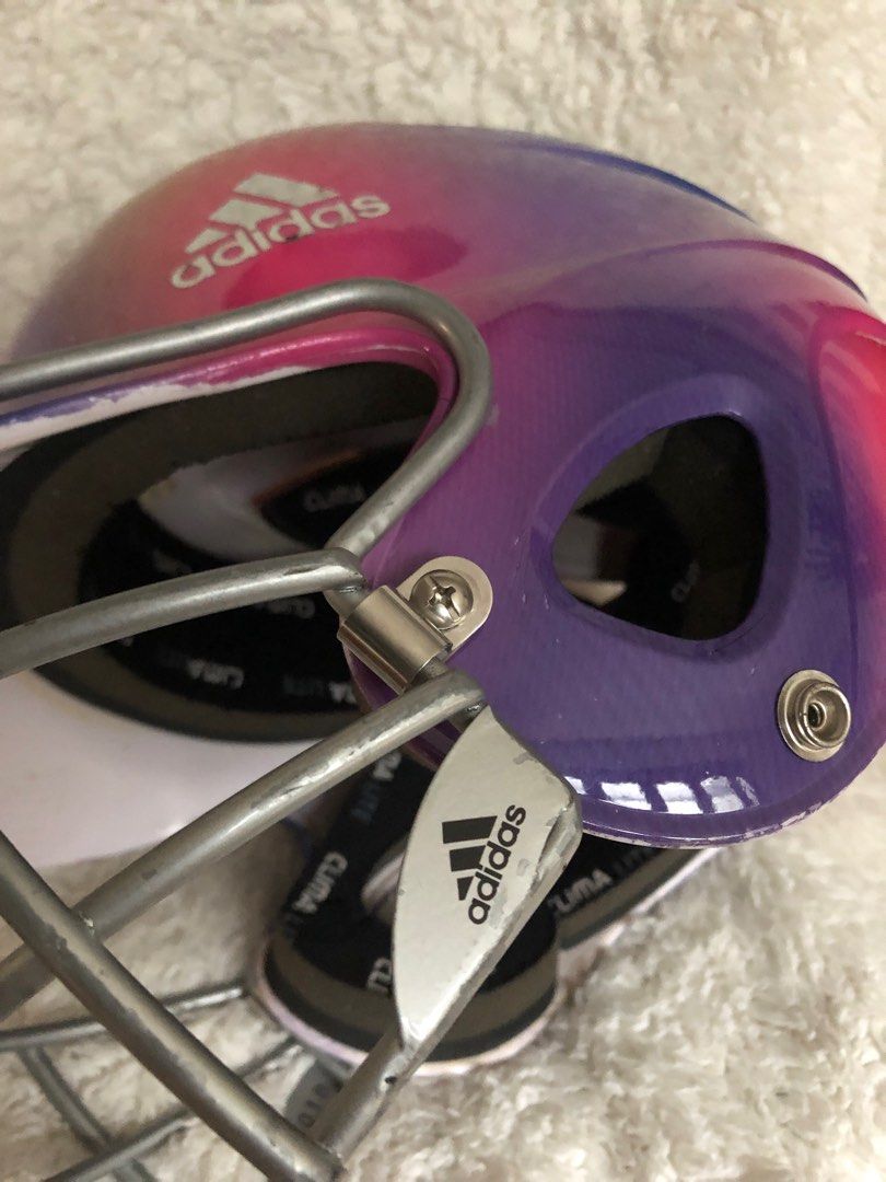 Genuine Adidas BTE00304 Triple Stripe Batting Helmet Cage Clima Lite 6 ...