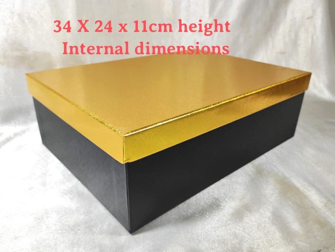 Gold cover / black base box, Food & Drinks, Gift Baskets & Hampers on ...