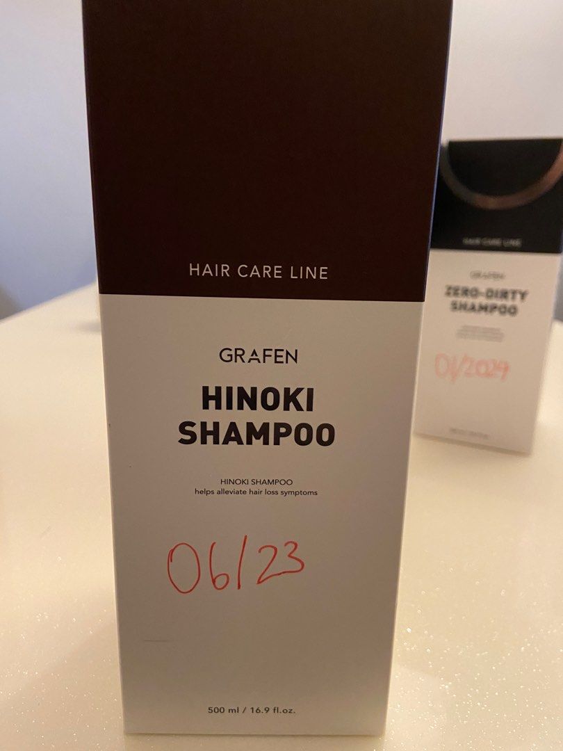 Grafen Hinoki shampoo 500ml, Beauty & Personal Care, Hair on Carousell
