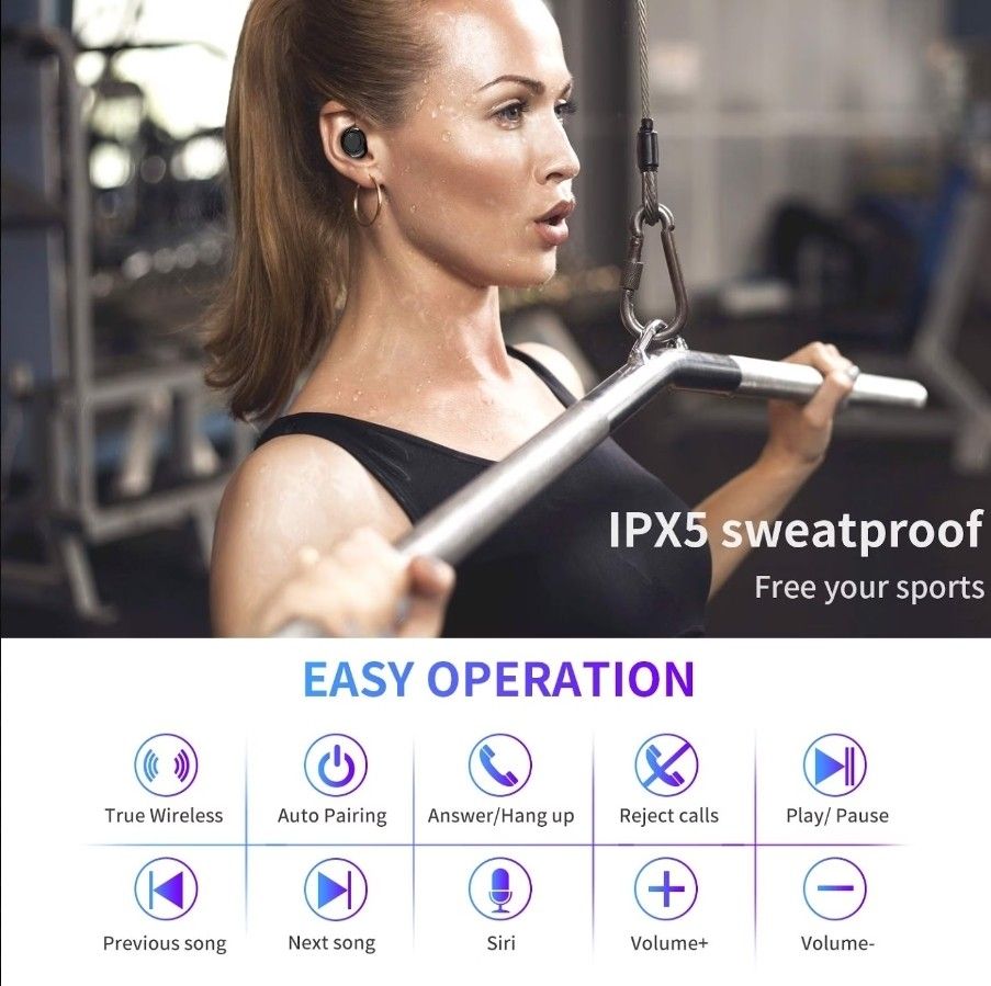 GRDE X10 TWS Wireless Earbuds, Bluetooth 5.0 Headphones 105H Playtime ...