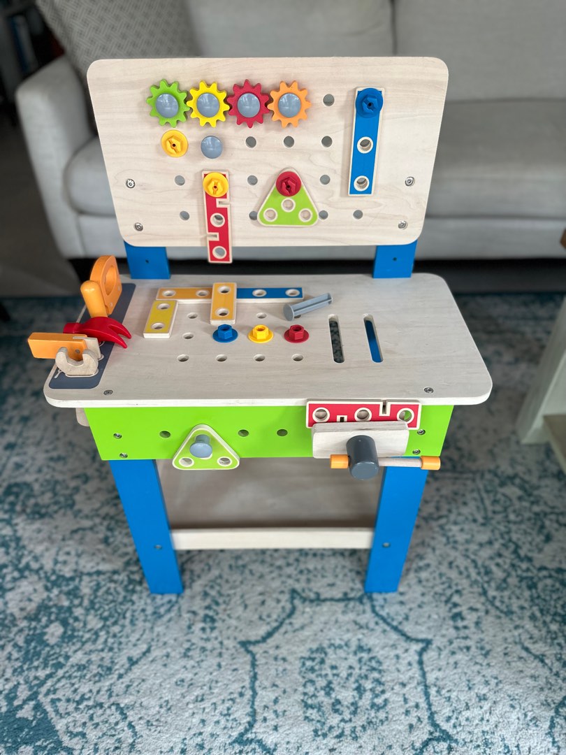 HAPE wooden workbench, Hobbies & Toys, Toys & Games on Carousell