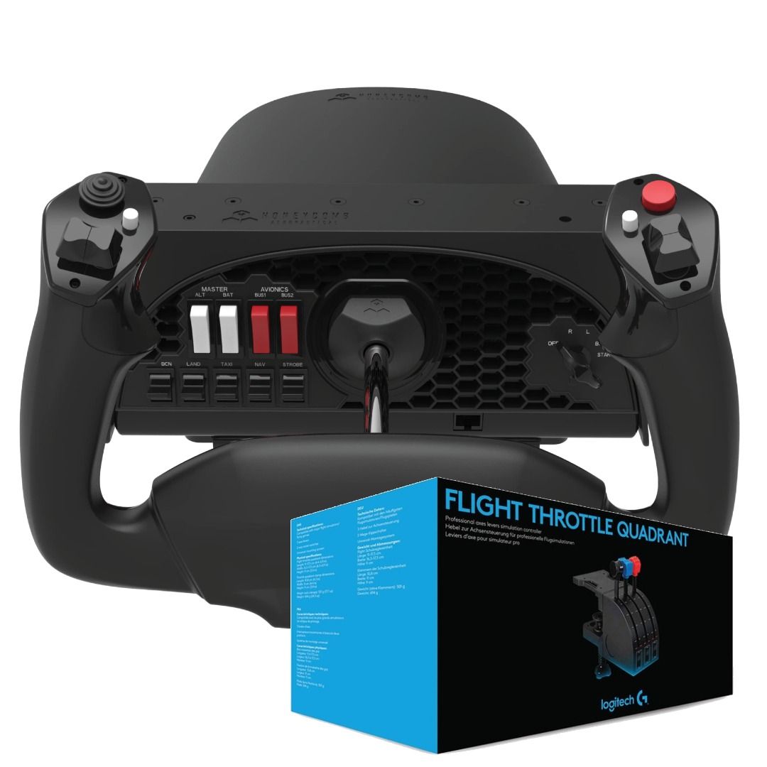 Honey Comb Yoke + Logitech Throttle Quadrant | Flight Sim | Brand New ...