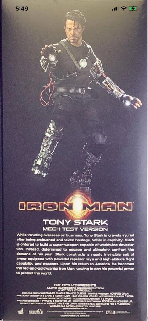Hot Toys Tony Stark Iron Man Mech Test Version (version 1.0 mint in ...