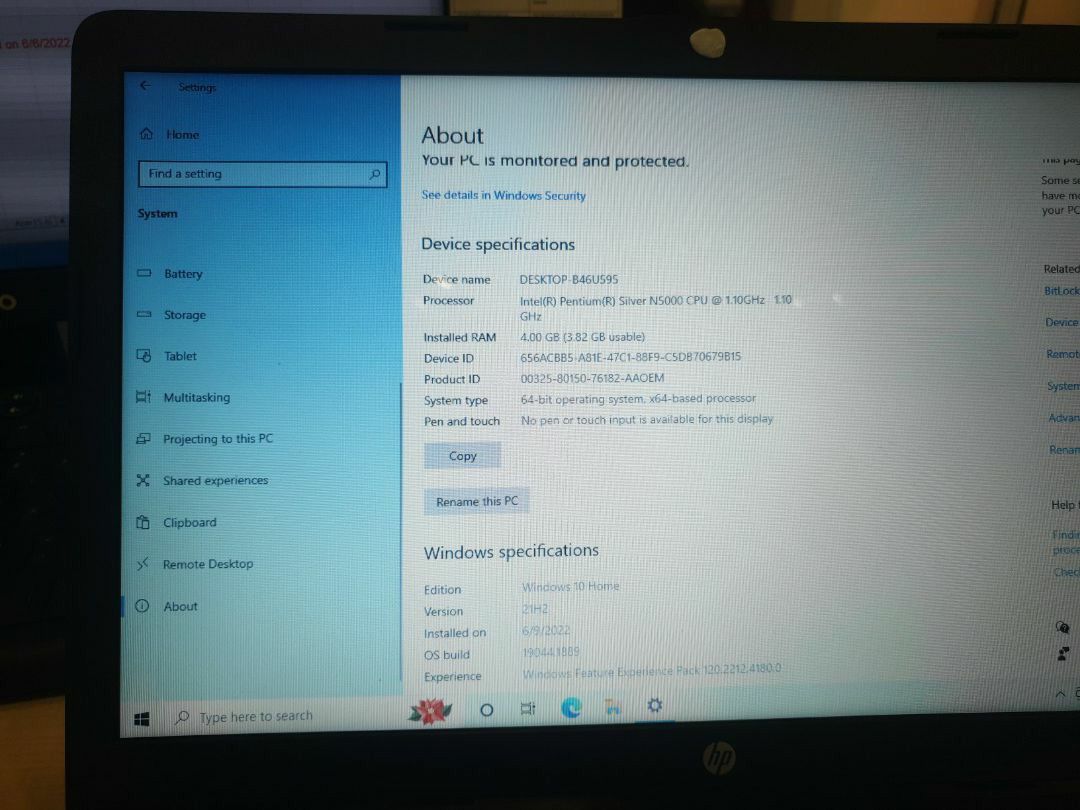 HP Pentium Silver N5000 @ 1.10 GHz, Computers & Tech, Laptops ...