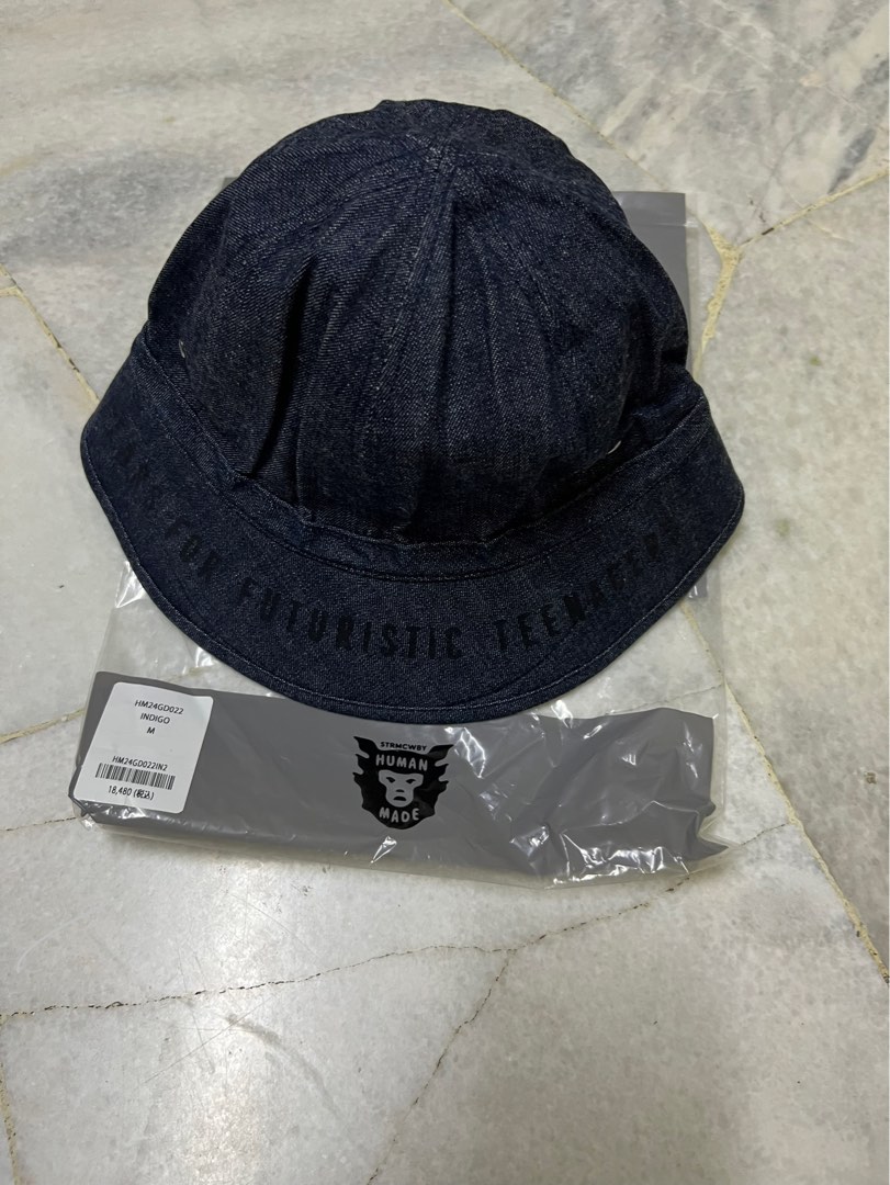 Human Made denim round bucket hat, Men's Fashion, Watches & Accessories ...