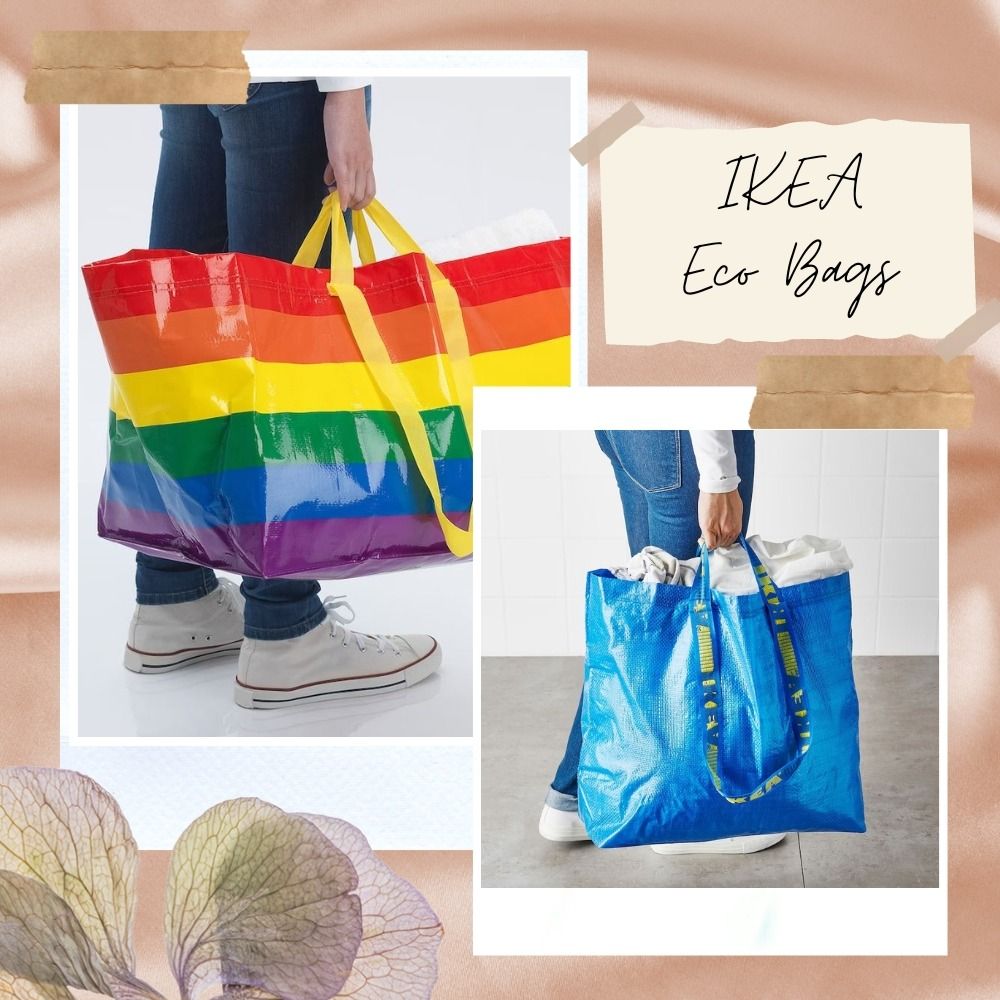 IKEA Frakta Storstomma Rainbow eco bag, Women's Fashion, Bags & Wallets ...