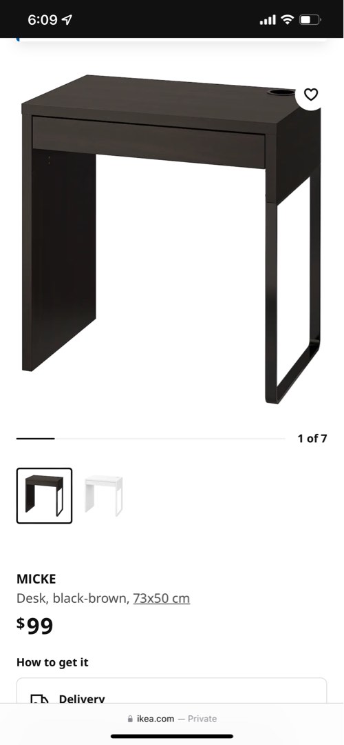 IKEA Micke Table with Drawer, Furniture & Home Living, Furniture ...