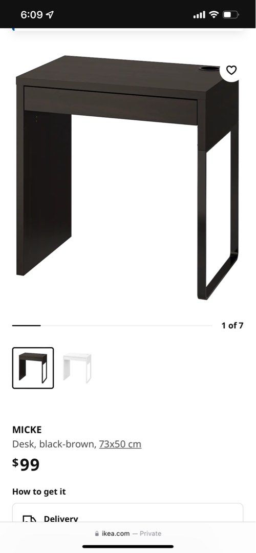 IKEA Micke Table with Drawer, Furniture & Home Living, Furniture ...