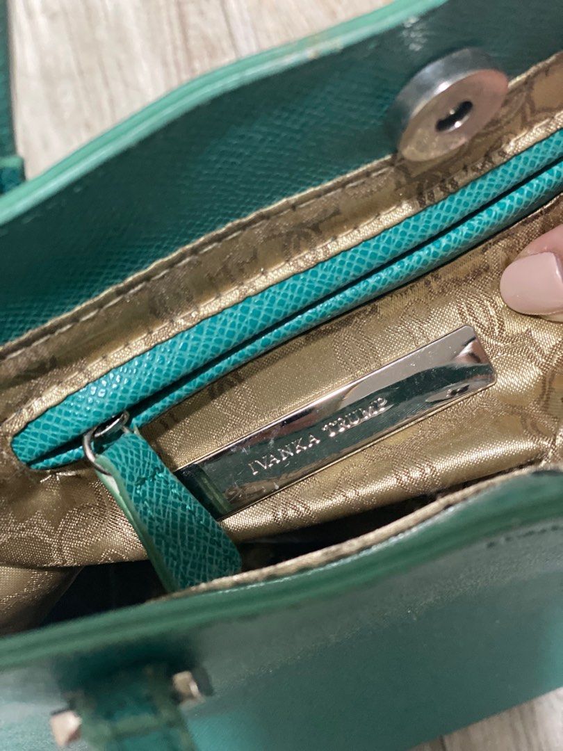 Ivanka Trump Aqua Green bag, Women's Fashion, Bags & Wallets, Shoulder ...
