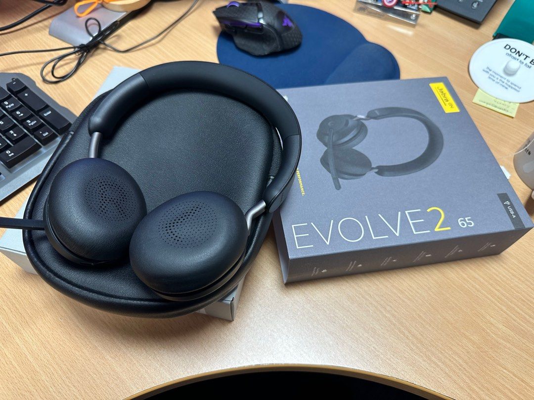 Jabra Evolve 2 65 wireless headphones, Audio, Headphones & Headsets on ...