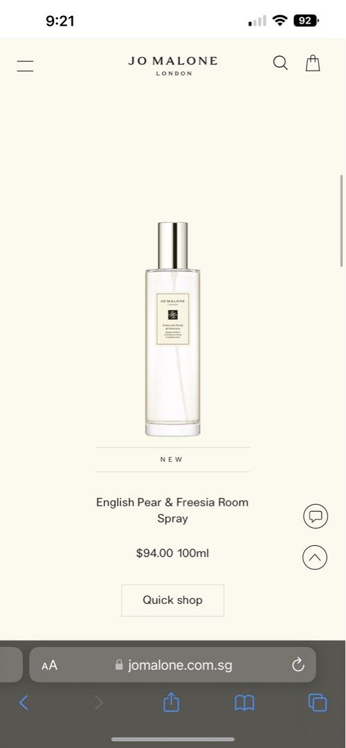 Jo Malone Room Spray, Furniture & Home Living, Home Fragrance on Carousell
