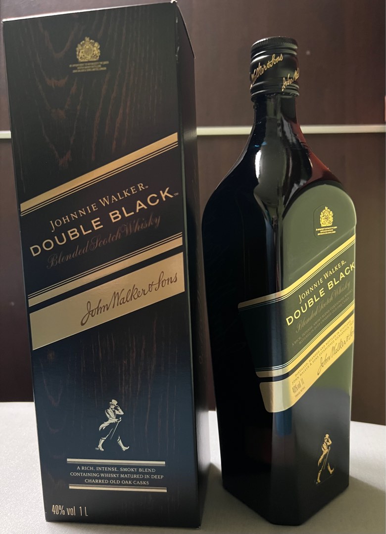 Johnnie Walker Double Black 1-Liter, Food & Drinks, Alcoholic Beverages ...