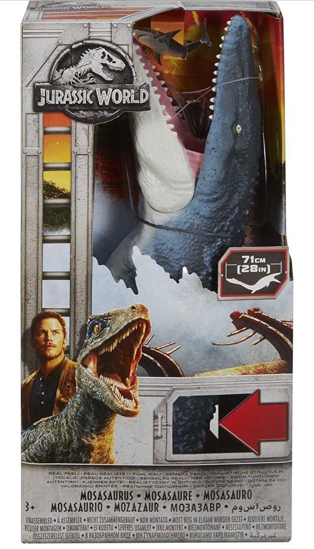 Jurassic World Real Feel Mosasaurus Dinosaur Action Figure, Hobbies ...